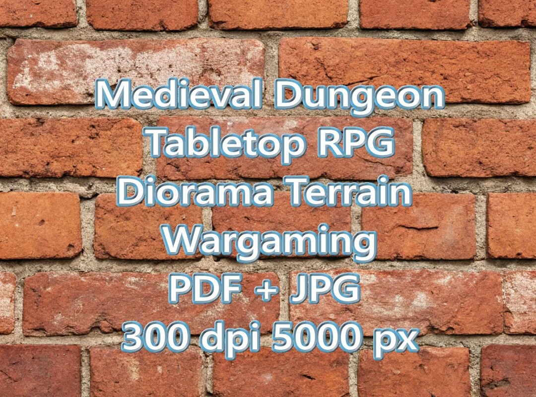 Weathered Red Brick Wall Texture | Tabletop RPG Terrain | Medieval ...