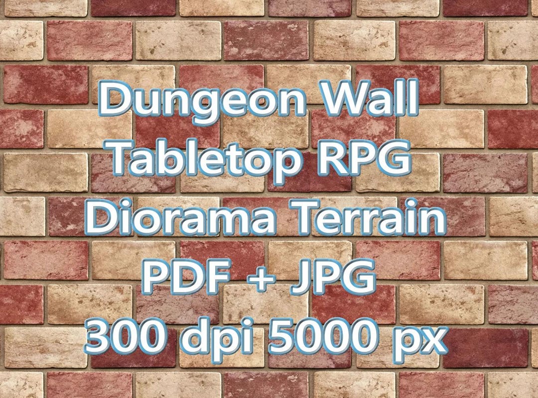Vintage Red Beige Brick Wall Texture | Tabletop RPG Dungeon & Diorama ...