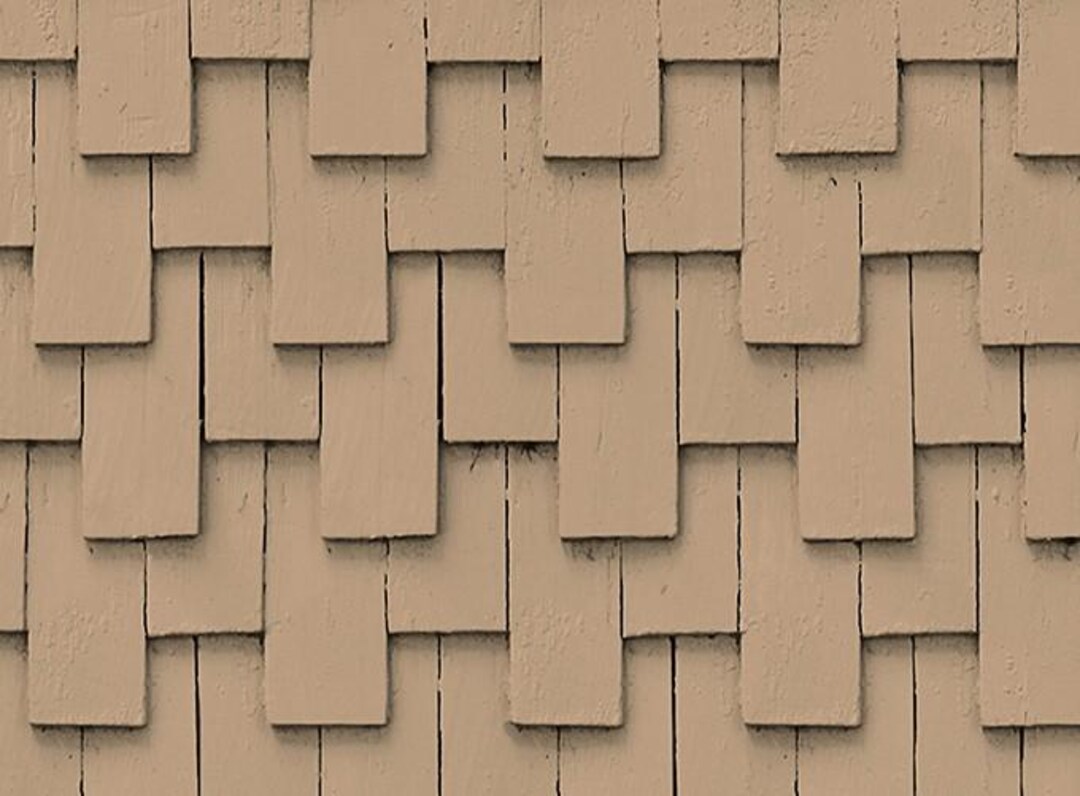 1/12 1/24 1/48 Dollhouse Vintage Cedar Shake Lap Brown Wood Exterior ...