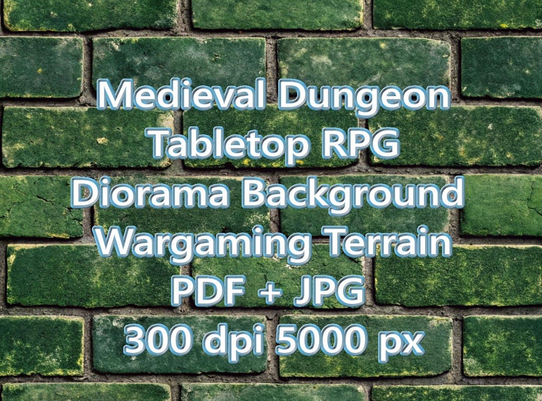 Dark Moss Green Aged Brick Wall Texture | Tabletop RPG & Wargaming ...