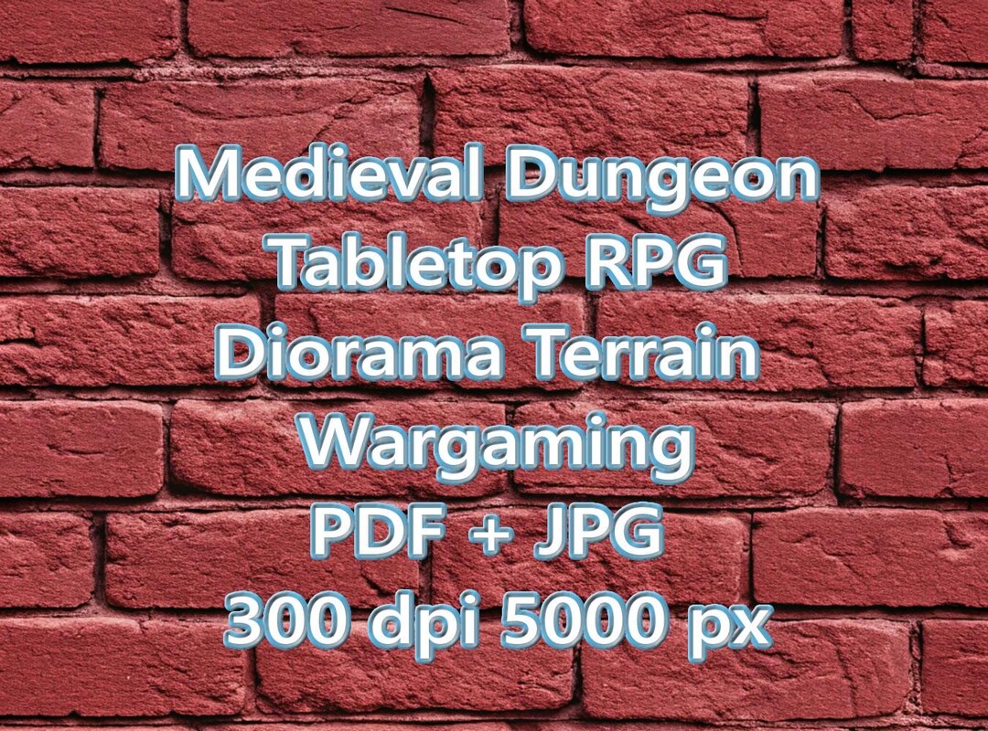 Aged Red Masonry Wall | Tabletop RPG Terrain | Medieval Dungeon ...