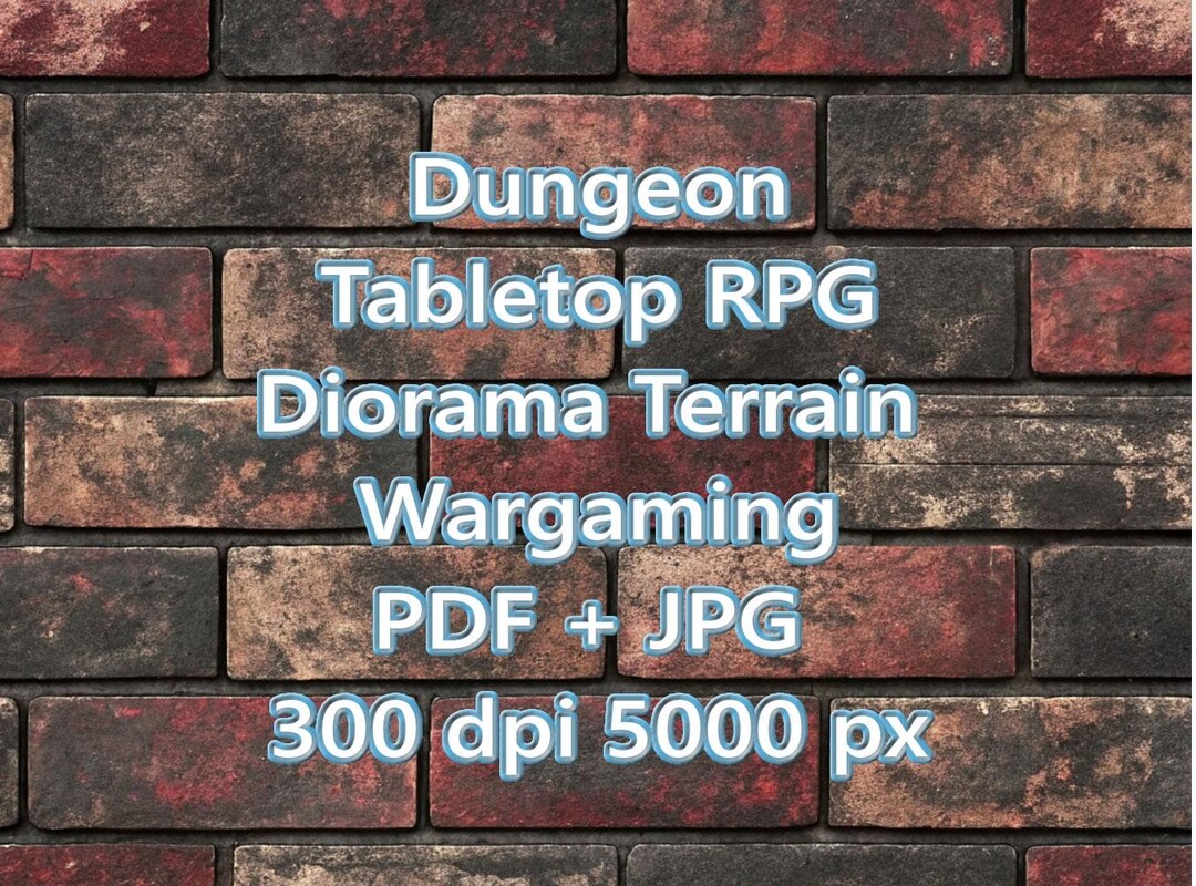 Aged Pink Red Brick Dungeon Wall | Tabletop RPG Terrain | Medieval ...
