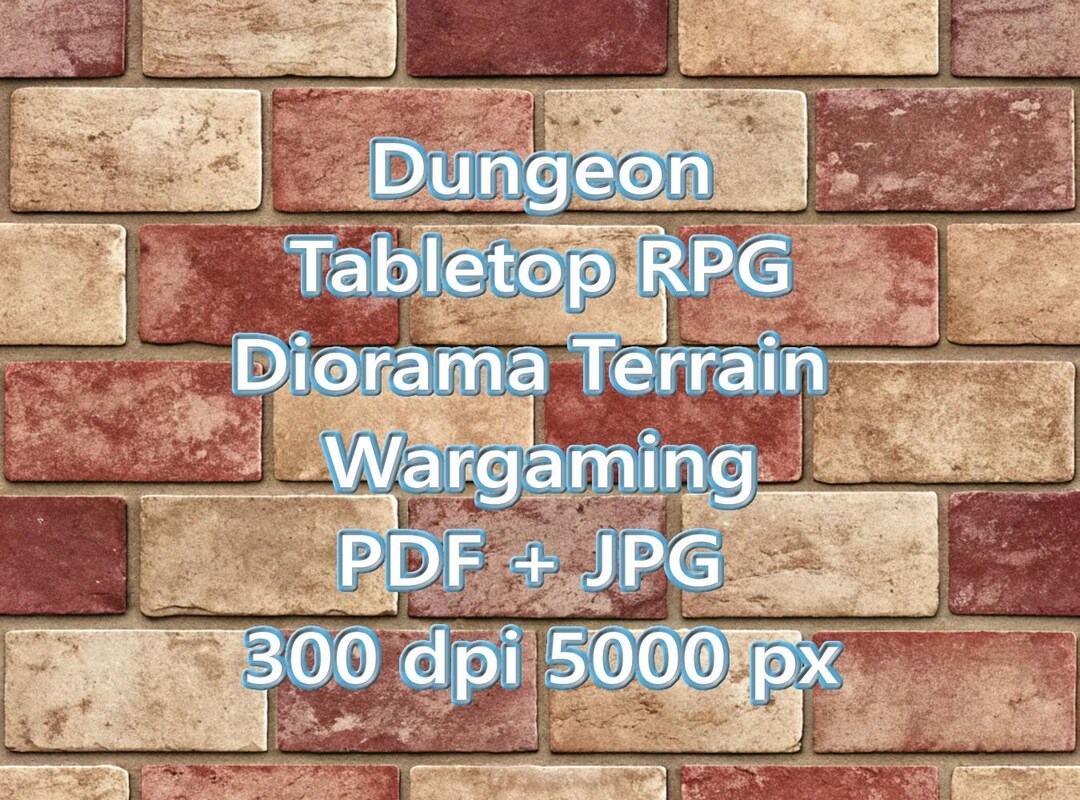Vintage Soft Aged Cream Red Brick Wall | Tabletop RPG Terrain ...