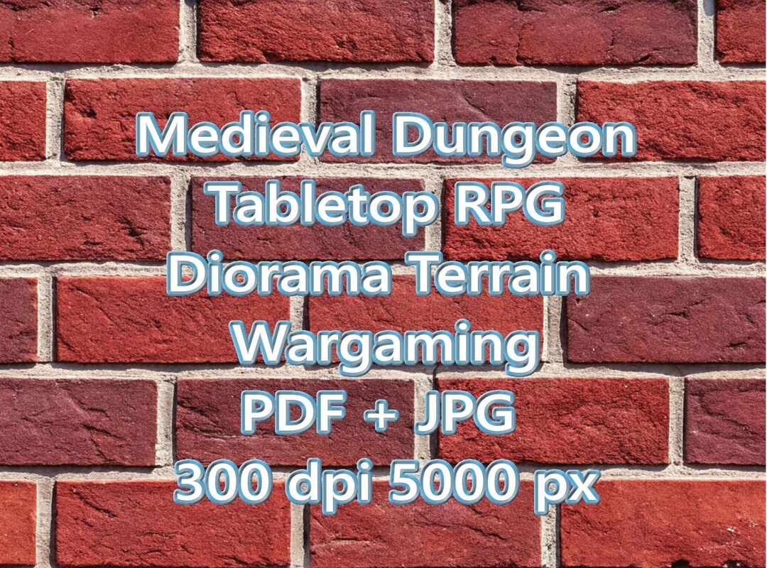 Red Aged Brick Wall Texture | Medieval Dungeon & Tabletop RPG Terrain ...