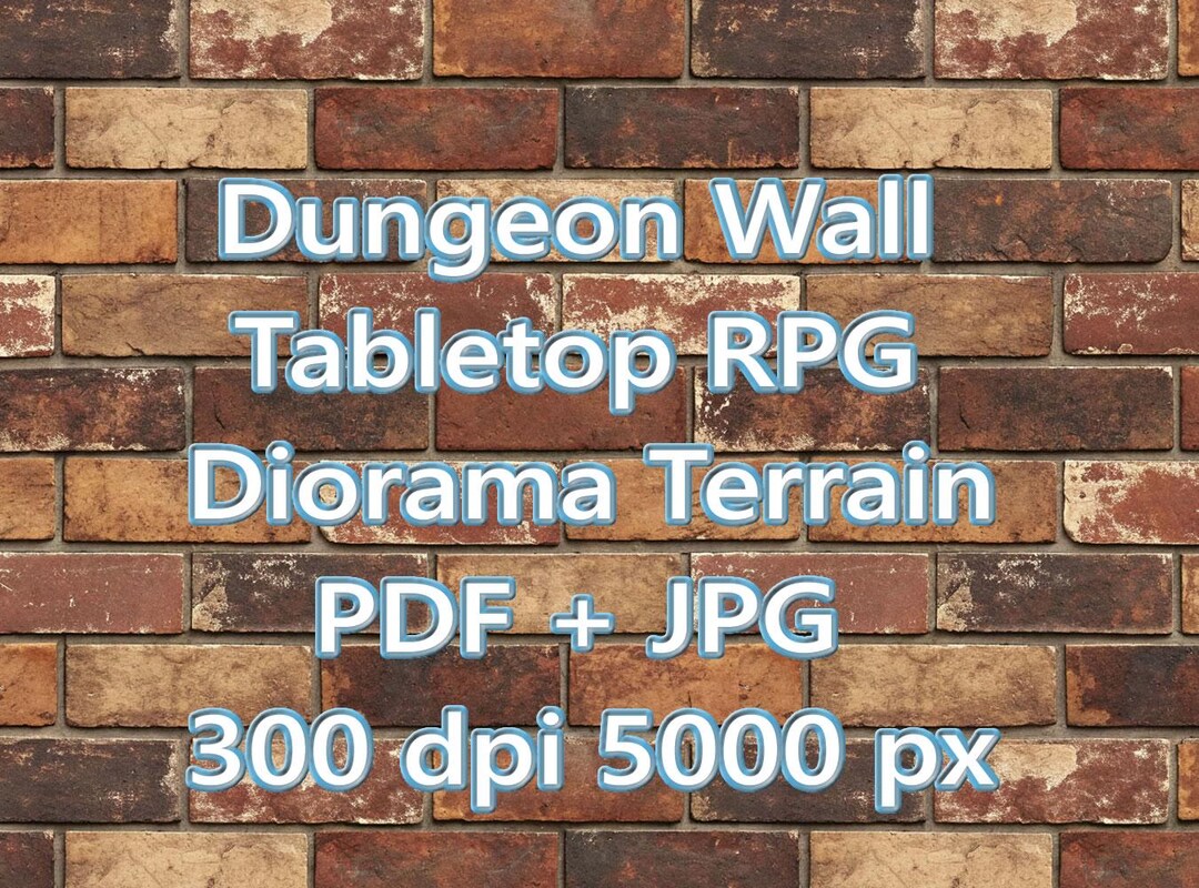 Aged Taupe Tones Brick Dungeon Wall | Medieval Dungeon | Tabletop RPG ...