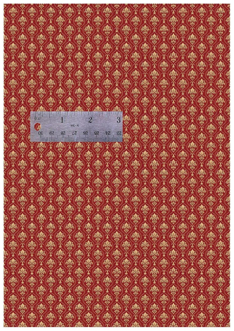 1/6 1/12 1/24 Dollhouse Vintage Baroque Classic Decorative Gold Pattern ...