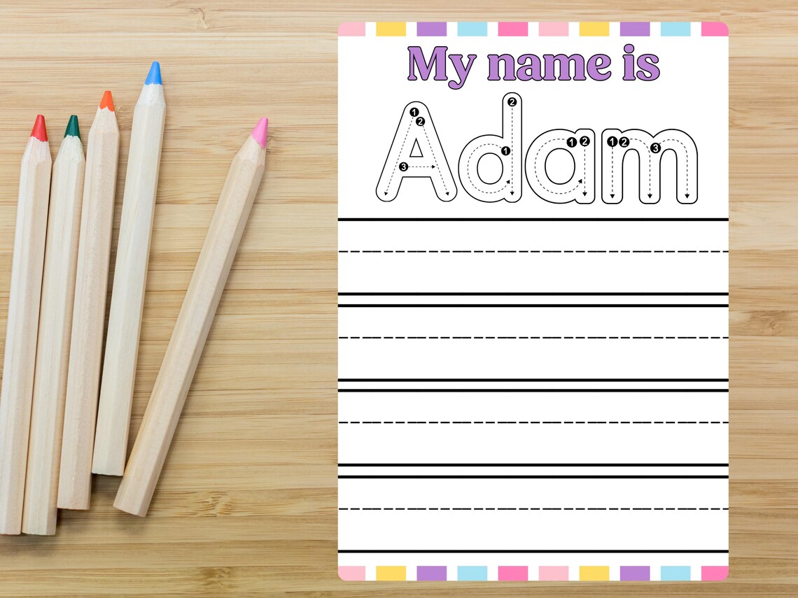 Personalised Name Tracing Worksheets for Preschool & Kindergarten ...