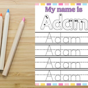 Personalised Name Tracing Worksheets for Preschool & Kindergarten ...