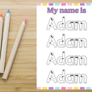 Personalised Name Tracing Worksheets for Preschool & Kindergarten ...