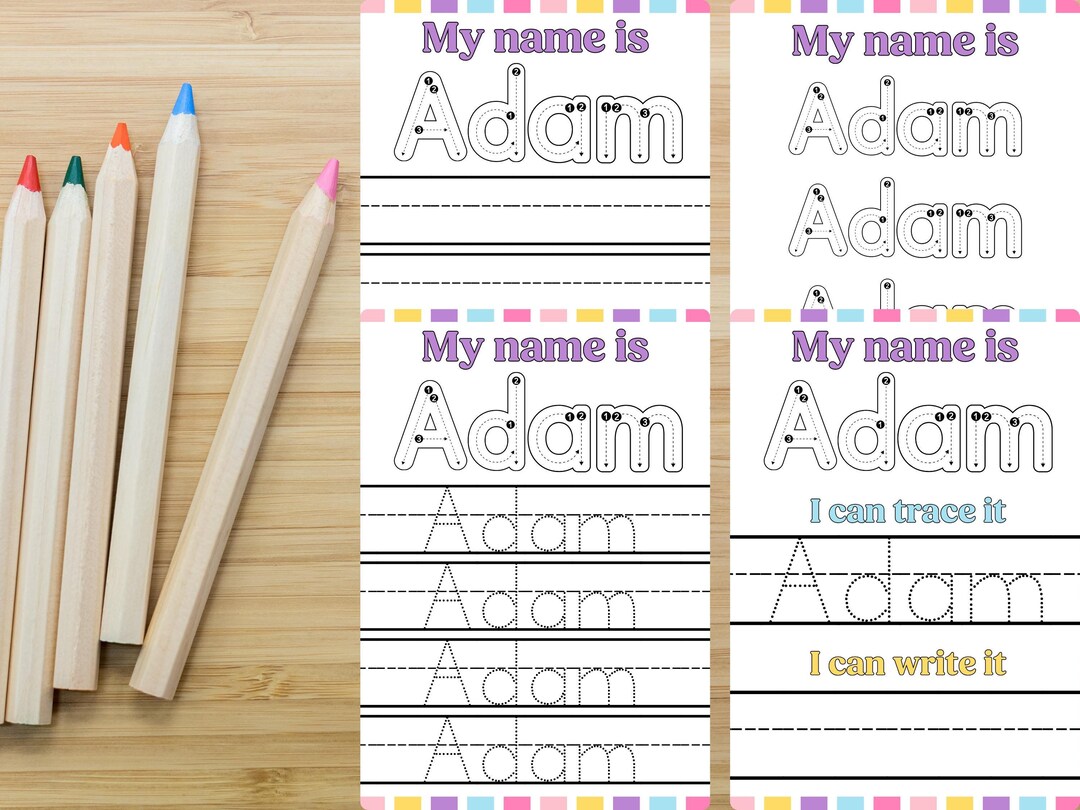 Personalised Name Tracing Worksheets for Preschool & Kindergarten ...