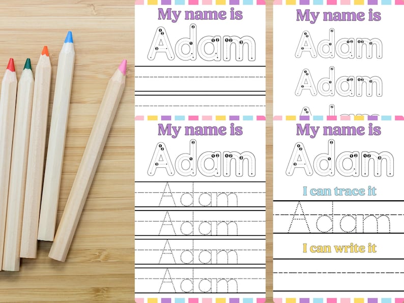 Personalised Name Tracing Worksheets for Preschool & Kindergarten ...