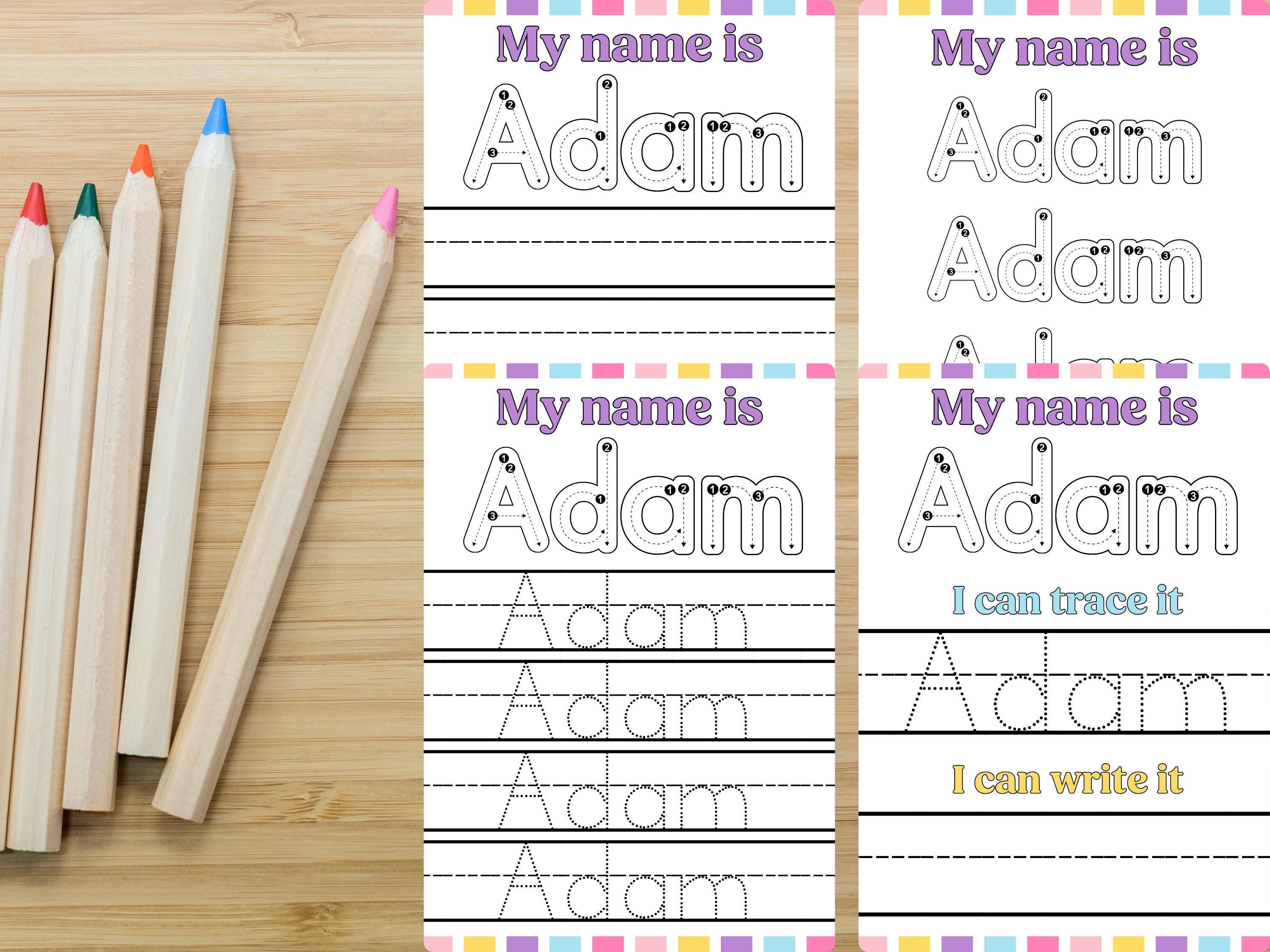Personalised Name Tracing Worksheets for Preschool & Kindergarten ...