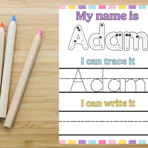 Personalised Name Tracing Worksheets for Preschool & Kindergarten ...