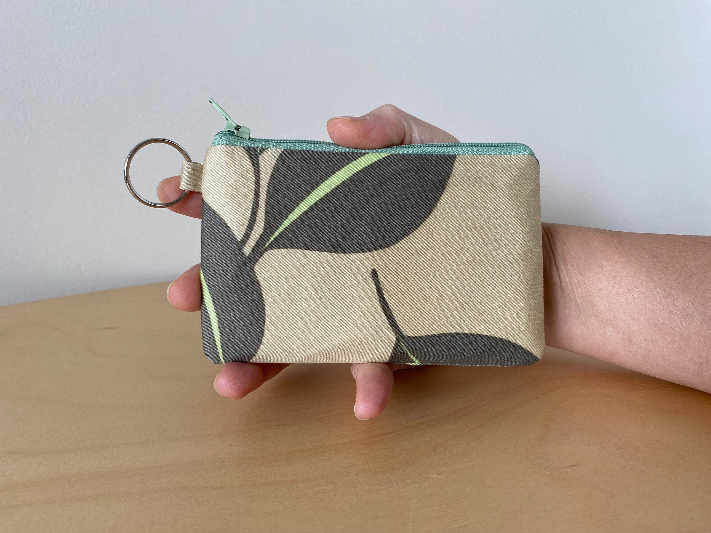 Small Cotton Coin Purse With Key Ring, Credit Card Pouch - Etsy