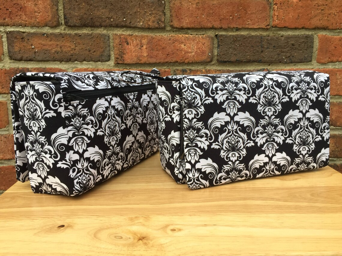 Black Damask Diaper Bag With Clear Zipper Pouch Diaper | Etsy