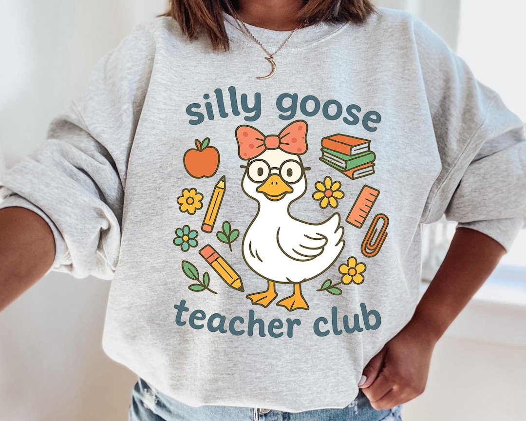 Silly Goose Teacher Club PNG, Funny Teacher Sublimation Design, Back to ...