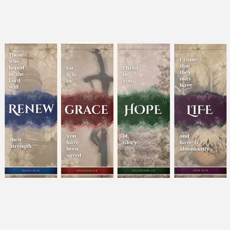 Custom Church Banners Decor, Scripture Sanctuary, Decoration Mission ...