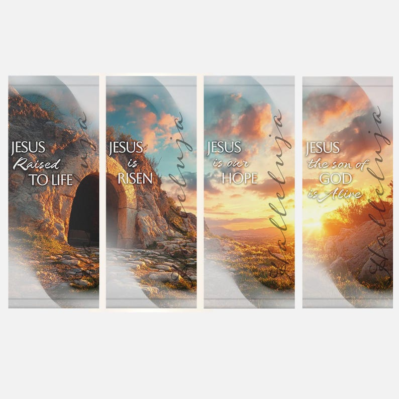 Custom Church Banners, Church Decor, Scripture Sanctuary, Set of 4 ...