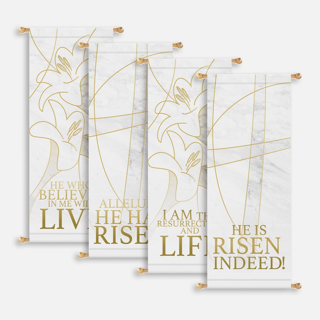 Custom Church Banners, Church Decor, Scripture Sanctuary, Set of 4 ...