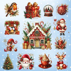 Christmas Clipart, Christmas PNG, Snowman, Png Sublimation, Bundle ...