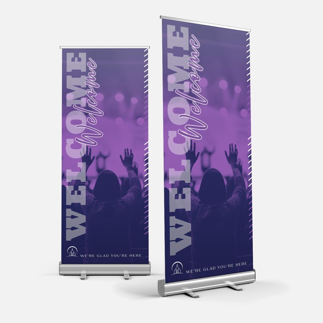 Welcome Church Retractable Banner, Custom Banners Decor, Worship ...