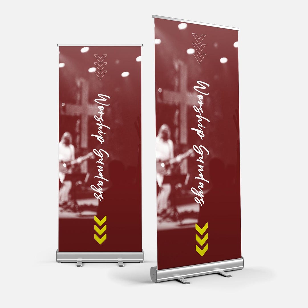 Welcome Church Retractable Banner, Sunday Worship Service Sign, Custom ...