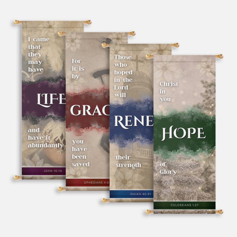 Custom Church Banners Decor, Scripture Sanctuary, Decoration Mission ...