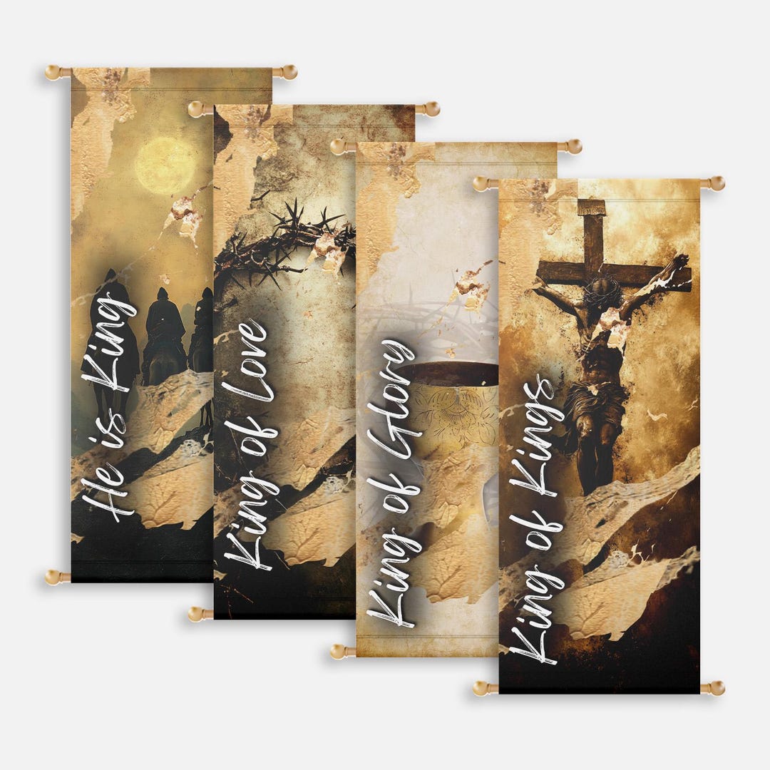 Custom Church Banners, Church Decor, Scripture Sanctuary, Set of 4 ...