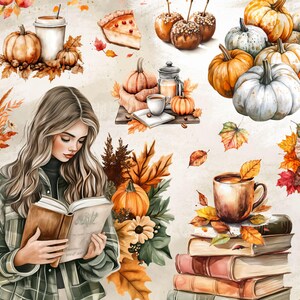 Autumn Fall Clipart, Autumn PNG, Watercolor Autumn Elements Clipart ...