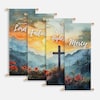 Set of 4 Church Banners, Peace, Love, Hope Joy, Church Banner Set ...
