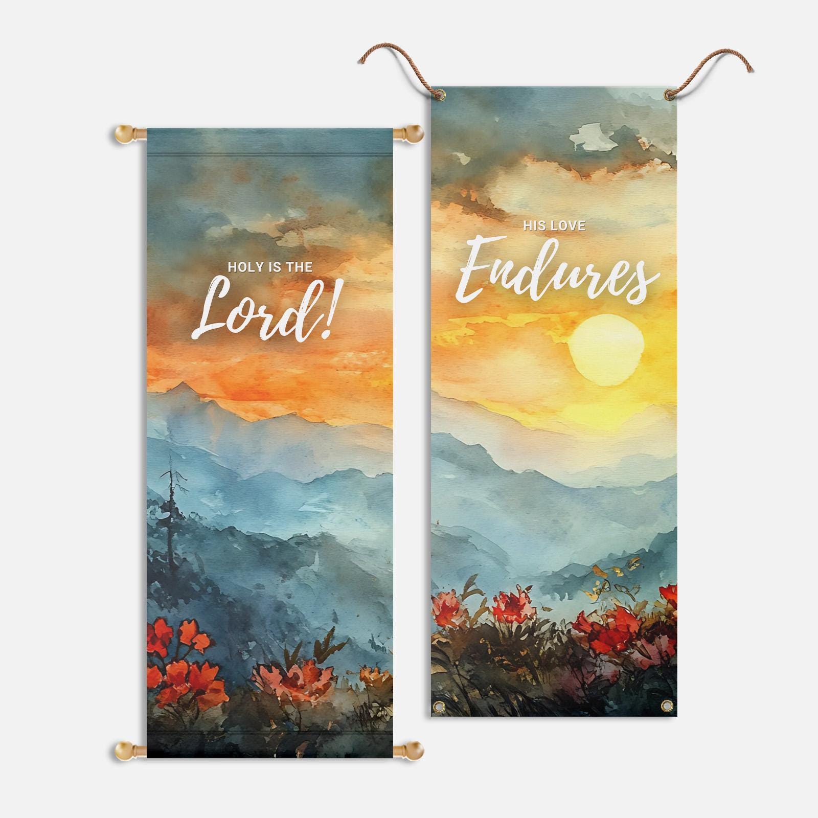 Custom Church Banners, Church Decor, Scripture Sanctuary, Set of 4 ...