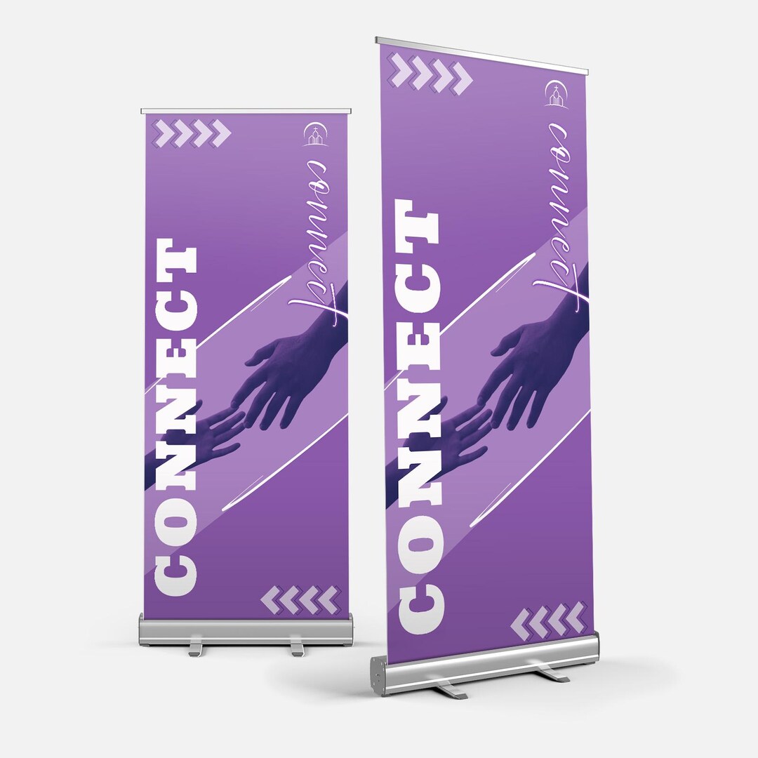 Connect Church Retractable Banner, Custom Banners Decor, Worship ...