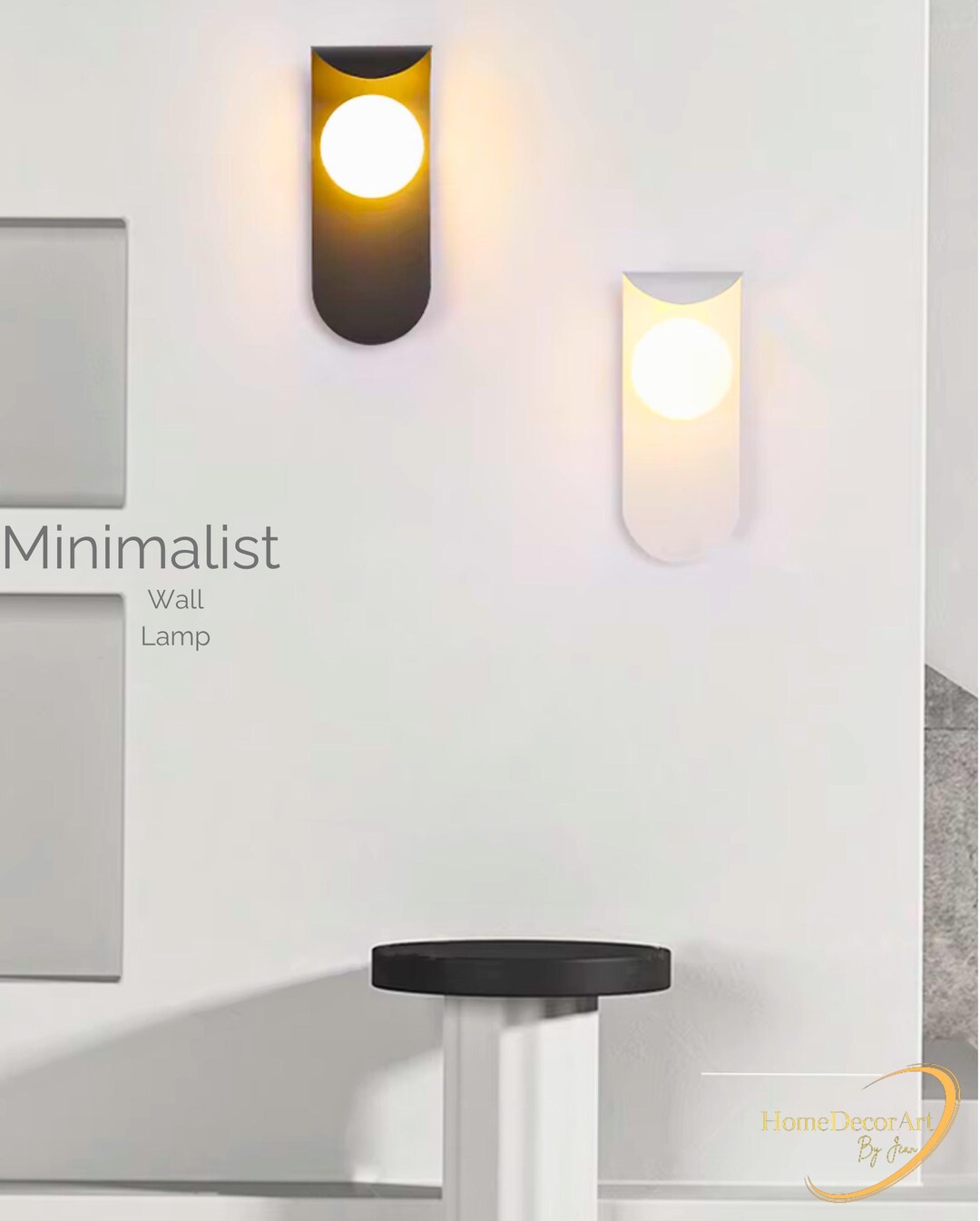Minimalist Wall Lamp Modern LED Wall Sconce Sleek Lighting Simple Home ...