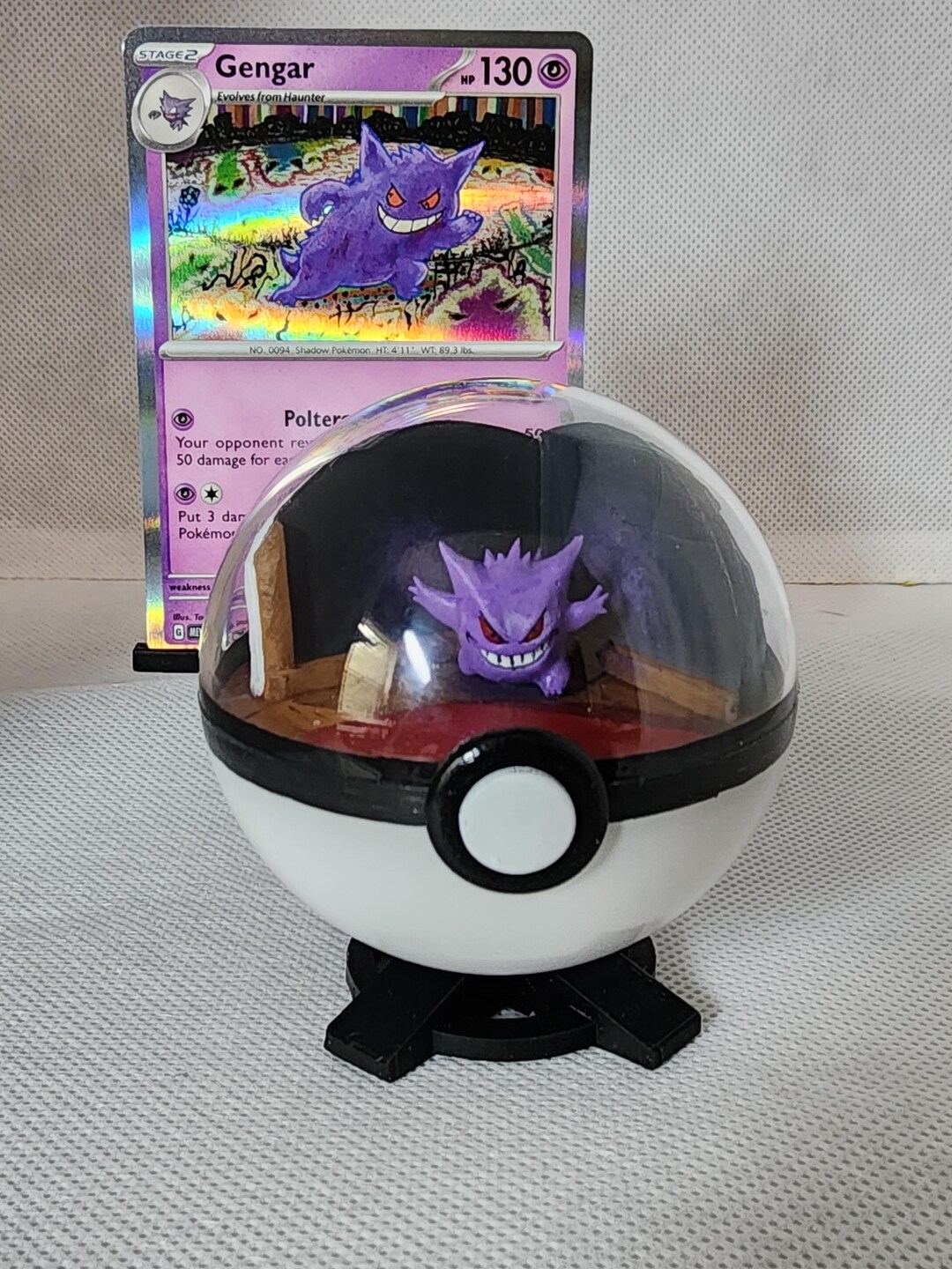 Gengar Hand Sculpted and Painted Pokeball Terrarium. Pokeball ...