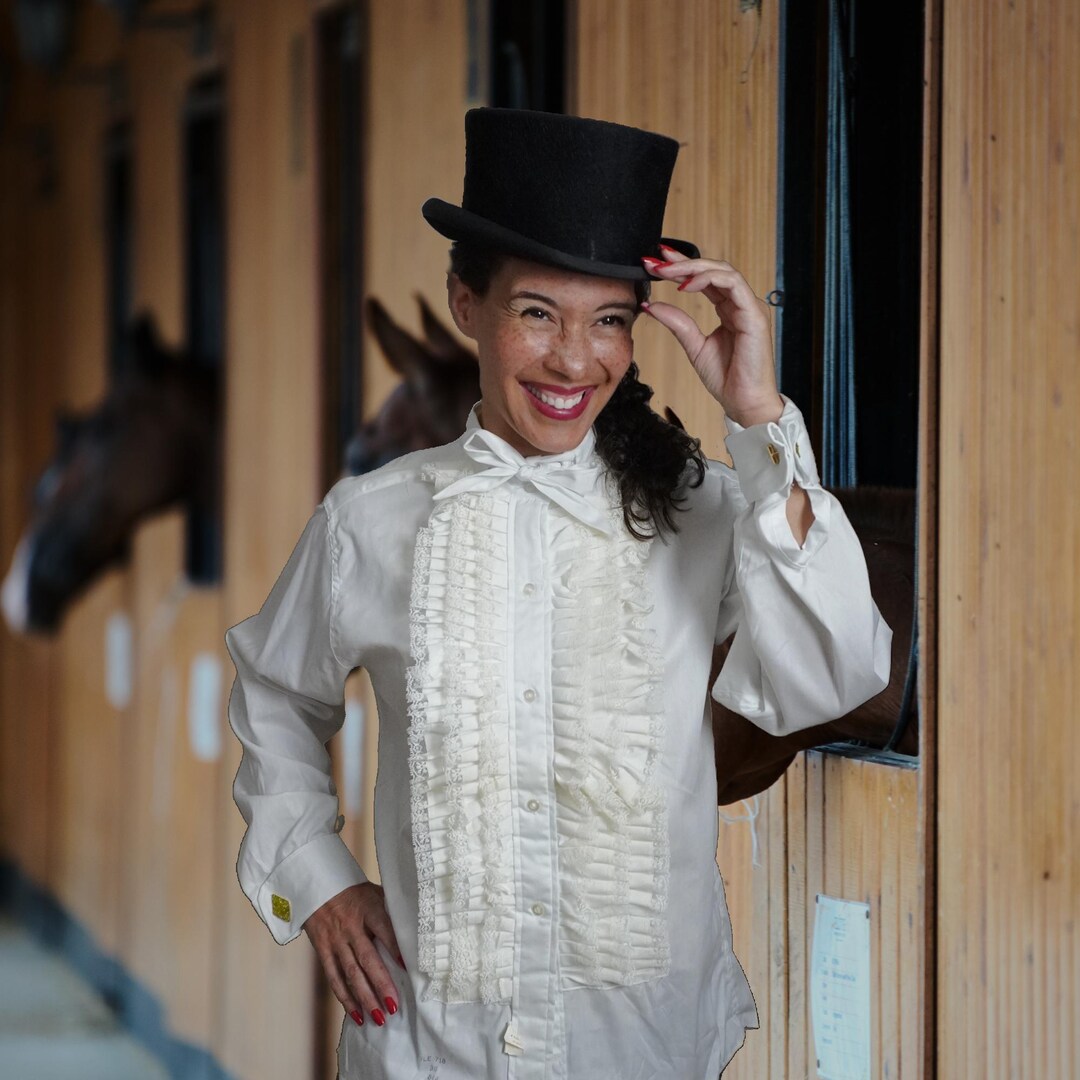 Black English Riding Hat, Dressage Hat, English Show Horse Hat, Size 23 ...