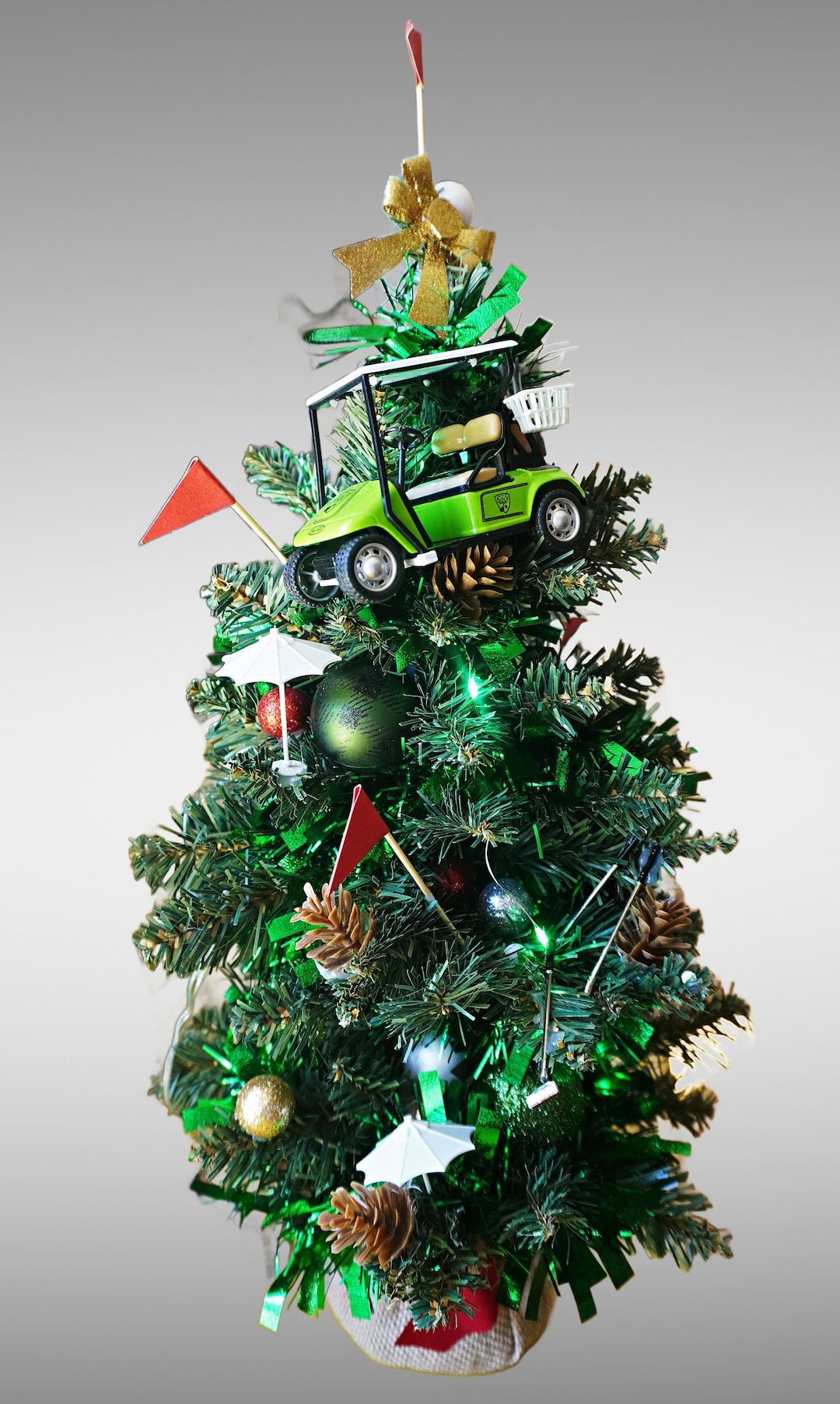 Golfers Christmas Tree, Gift for Golfer, Table Top Holiday Decor, - Etsy