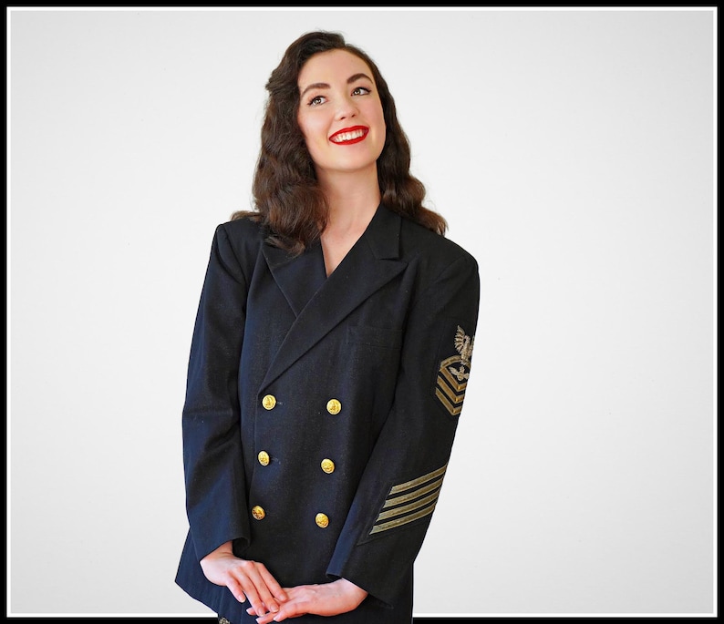 WWII US Navy Officer Uniform Jacket: Aviation Ordnance CPO Patch ...