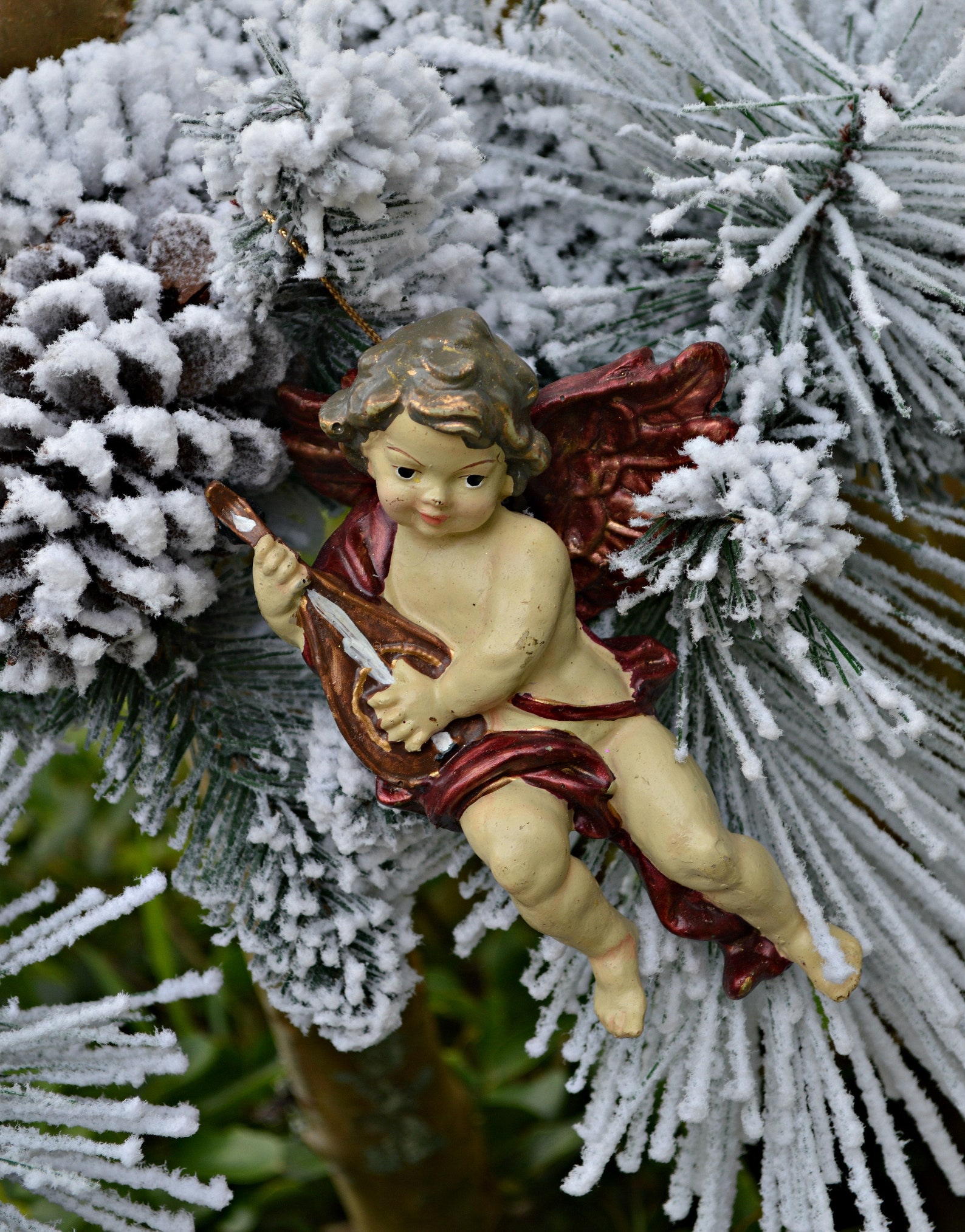 Old World Christmas Angel Manger Angel Vintage Christmas - Etsy
