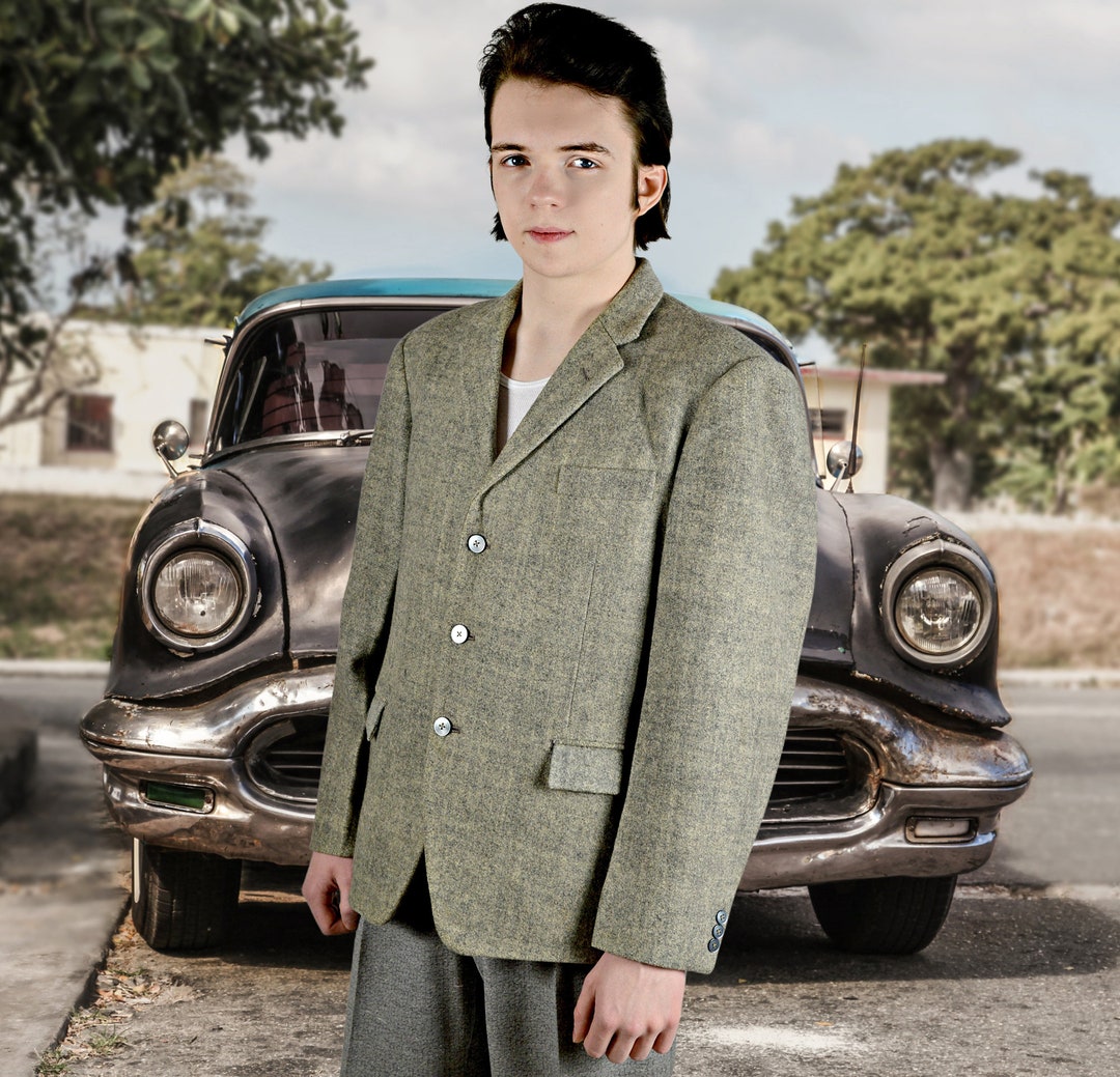 1950s Gray Fleck Sports Coat, Wool Blazer, Single Breasted, 50s Vintage ...