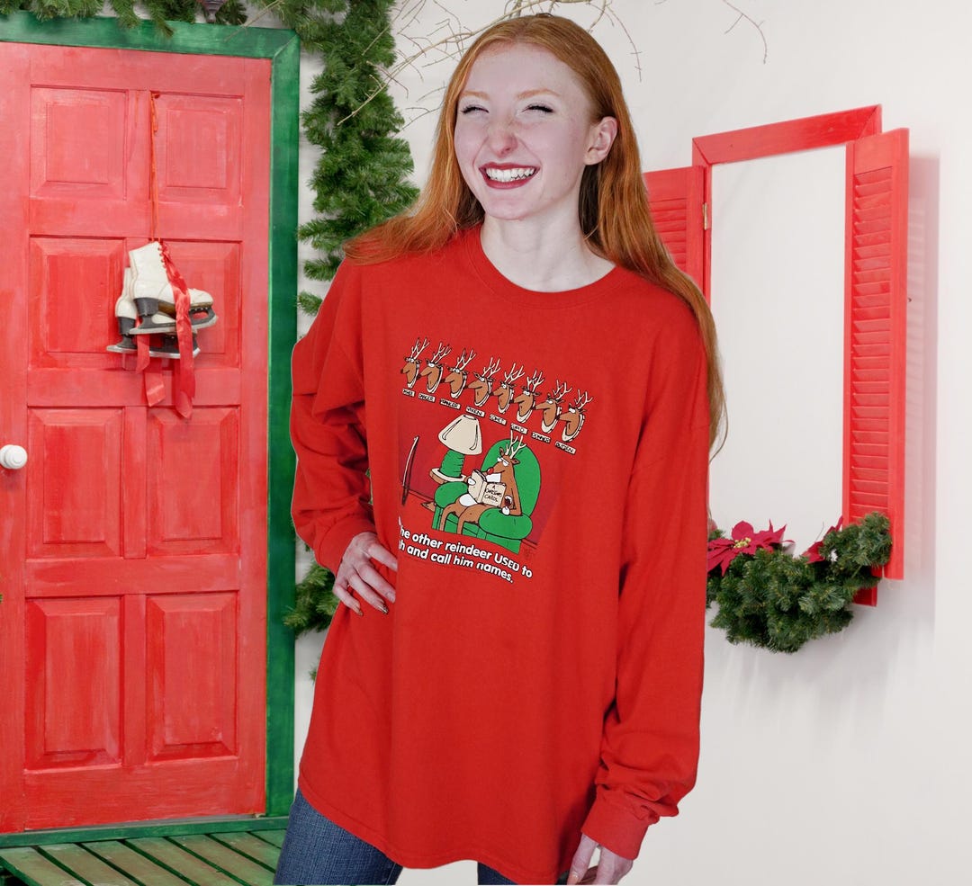 Vintage 90's Rudolf All the Other Reindeer Used to Laugh and Call Him ...