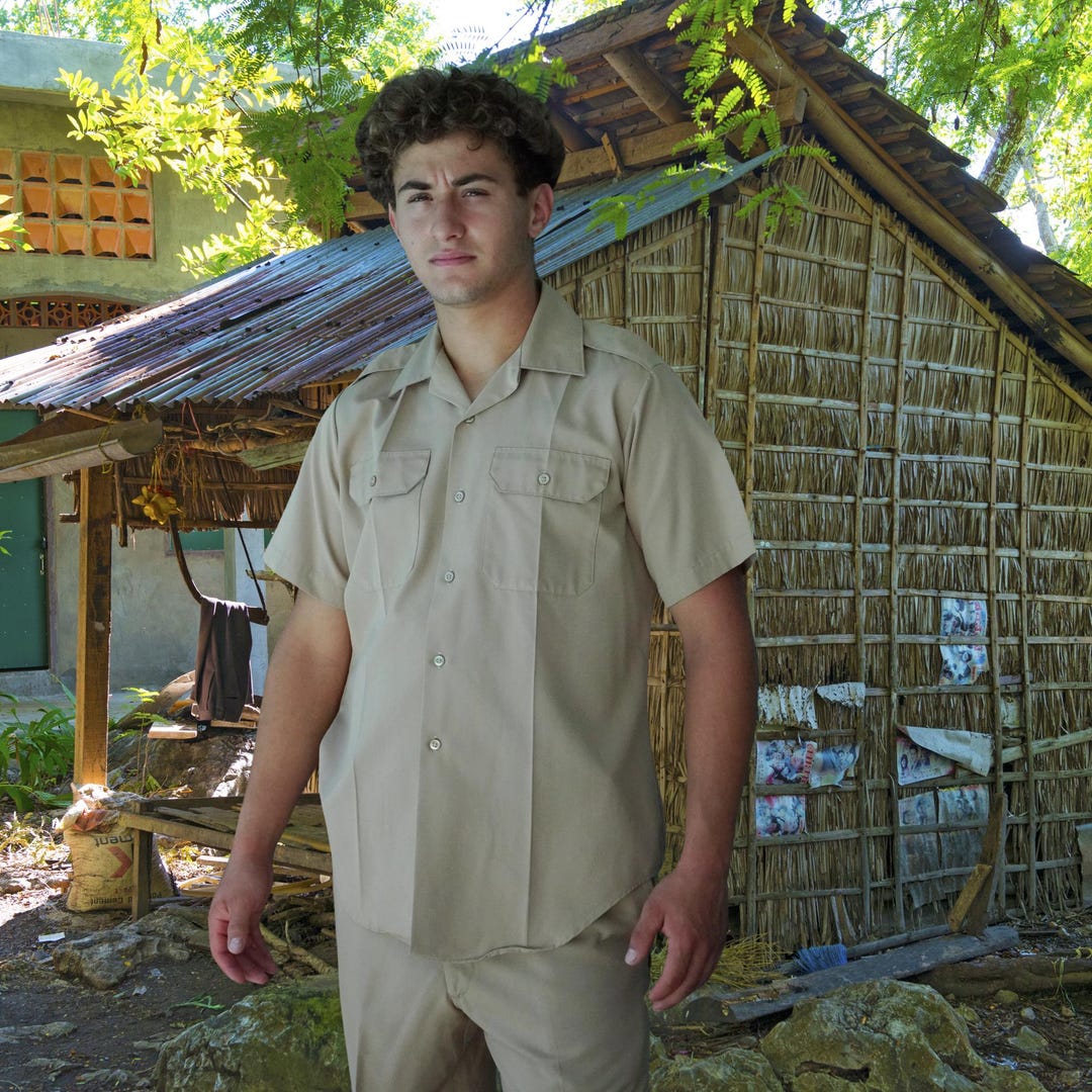 Vintage 1970s Khaki Military Uniform, Two Piece, Short Sleeve, Army ...