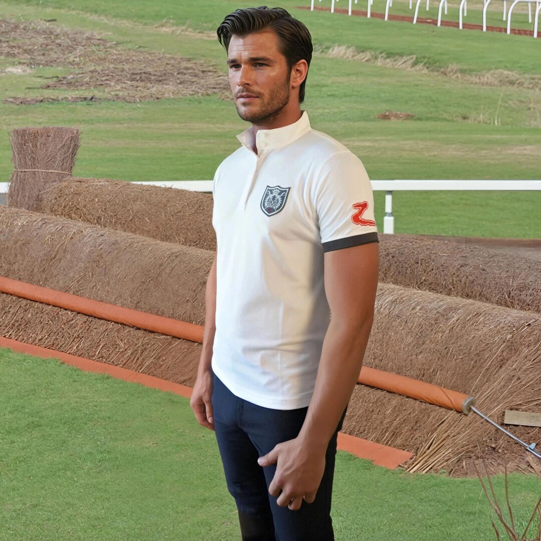 Mens Equestrian Riding Polo Shirt: Gender Neutral Horseback Training ...