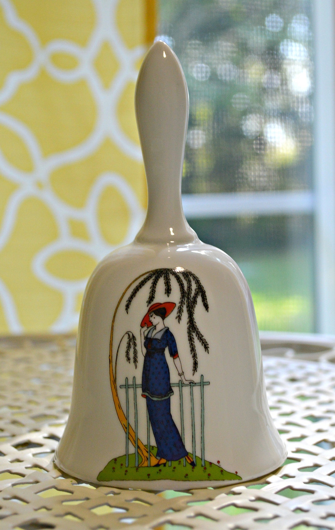 Decorative Hand Bell Edwardian Lady Design Service or Sick - Etsy