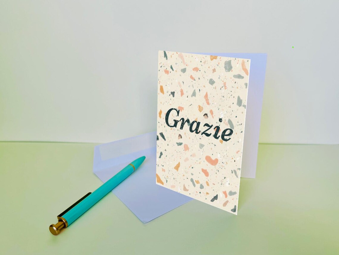 Grazie 10 Card Set | Terrazzo Thank You 10 Card Set | Artist Designed ...