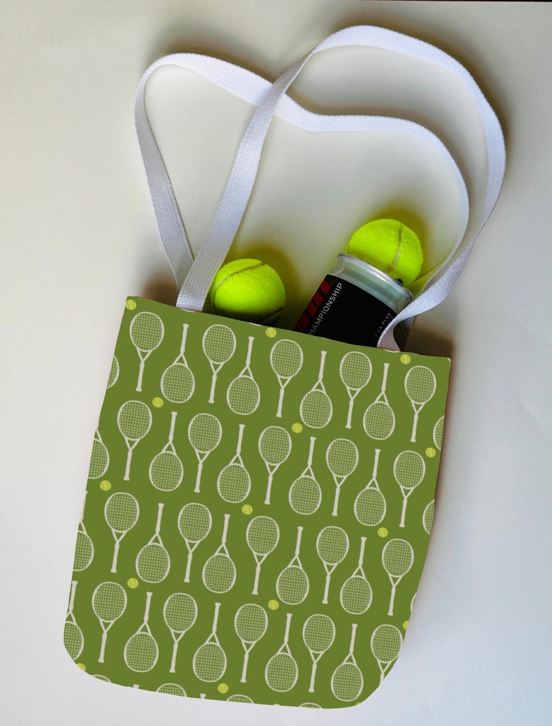 Tennis Wimbledon Inspired Tote Bag | 3 Sizes | Tennis Racket Pattern ...