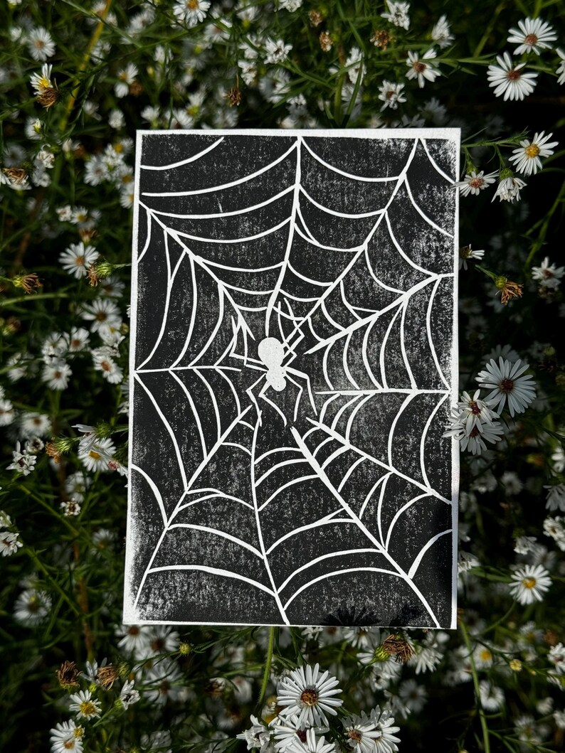 Creepy Spider Postcard - Etsy
