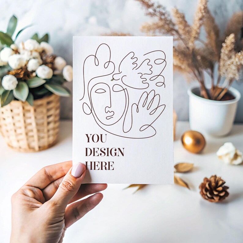 Portrait Greeting Card Mockup | 6x4 Inch PSD & JPG Templates | Perfect ...