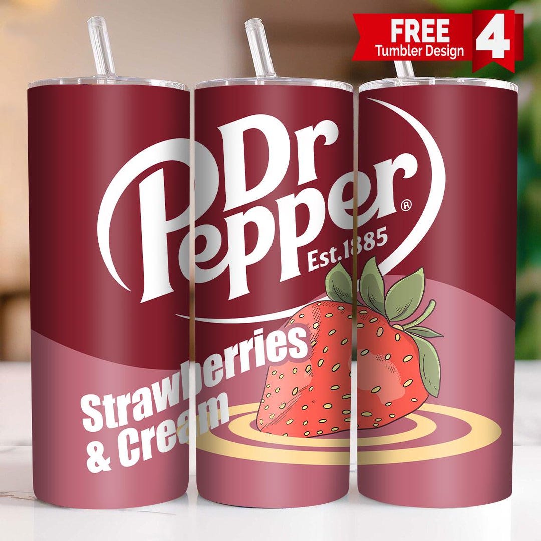 Dr Pepper 20 Oz Skinny Tumbler Png, Dr Pepper 20oz Tumbler Png, Dr ...