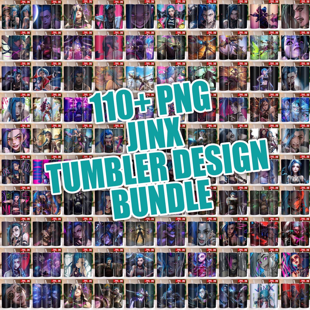 Jinx Tumbler 110+ Bundle, 20oz Skinny Tumbler Wrap, 20 Oz Tumbler Png ...