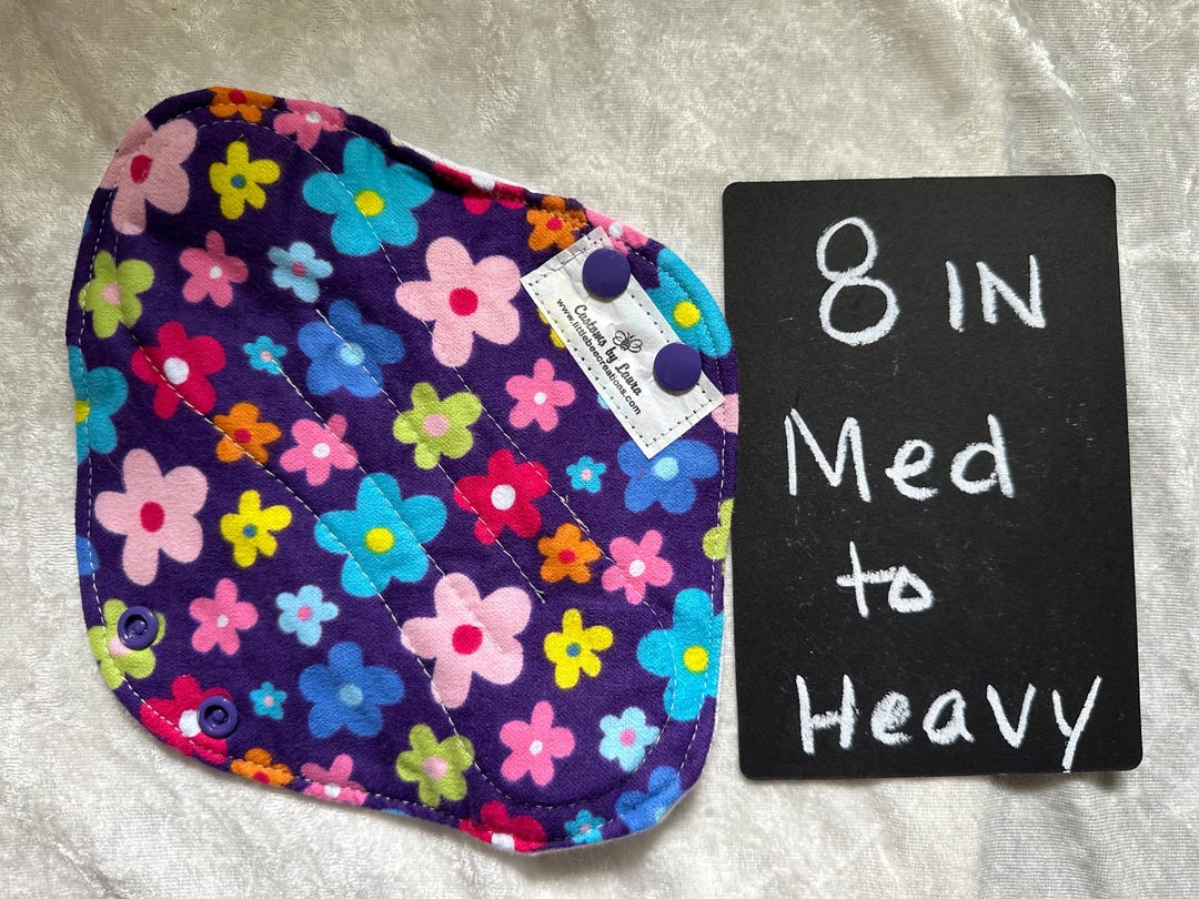 Little Bee Creations Cloth Menstrual Mama Flannel Flowers Medium Heavy ...